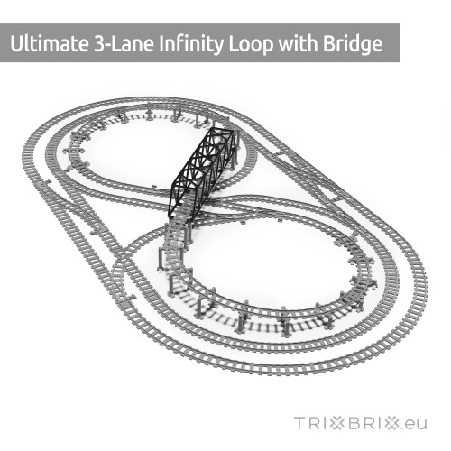Ultimate 3-Lane Infinity Loop with Bridge